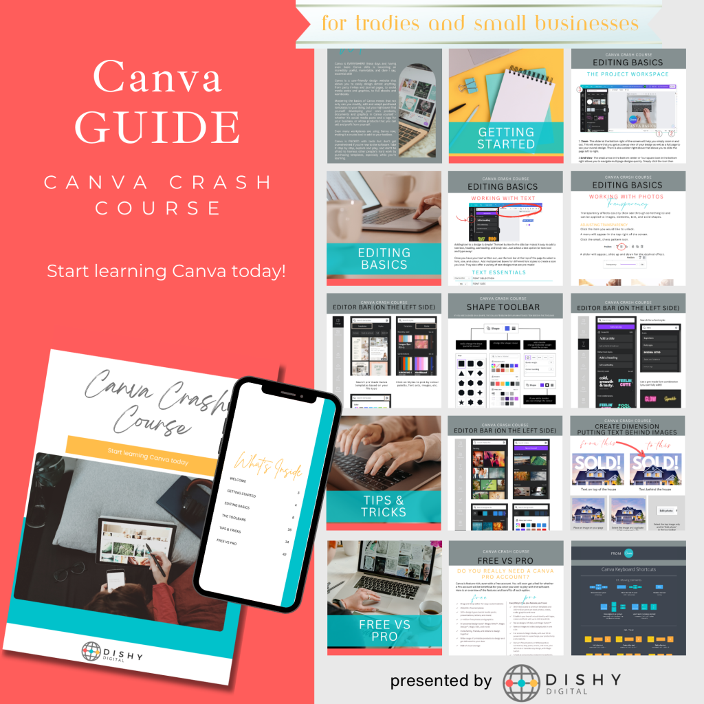 Canva Crash Course - For Tradies and Small Businesses - Dishy Digital - Digital Marketing Resources